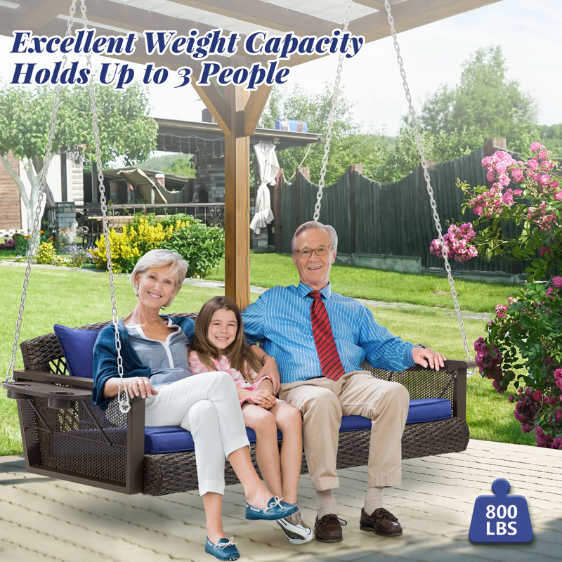 Dovecove Kenn 3 Person Outdoor Porch Swing & Reviews | Wayfair